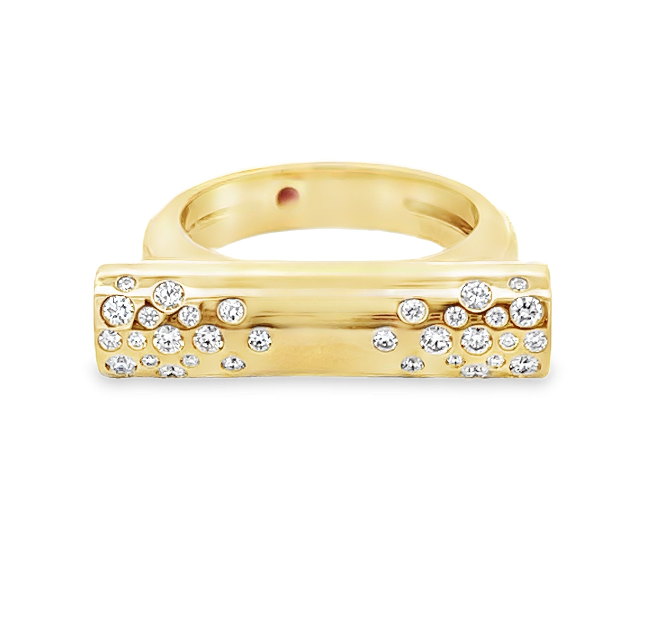 18KY DOMINO SPECKLED DIAMOND BAR RING – Weston Jewelers